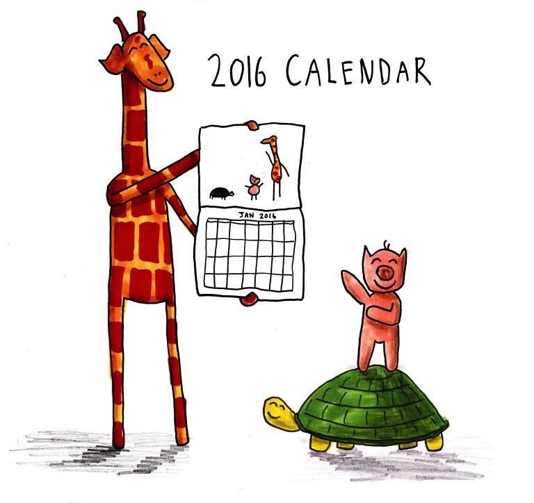 2016 Wall Calendar | Motivating Giraffe